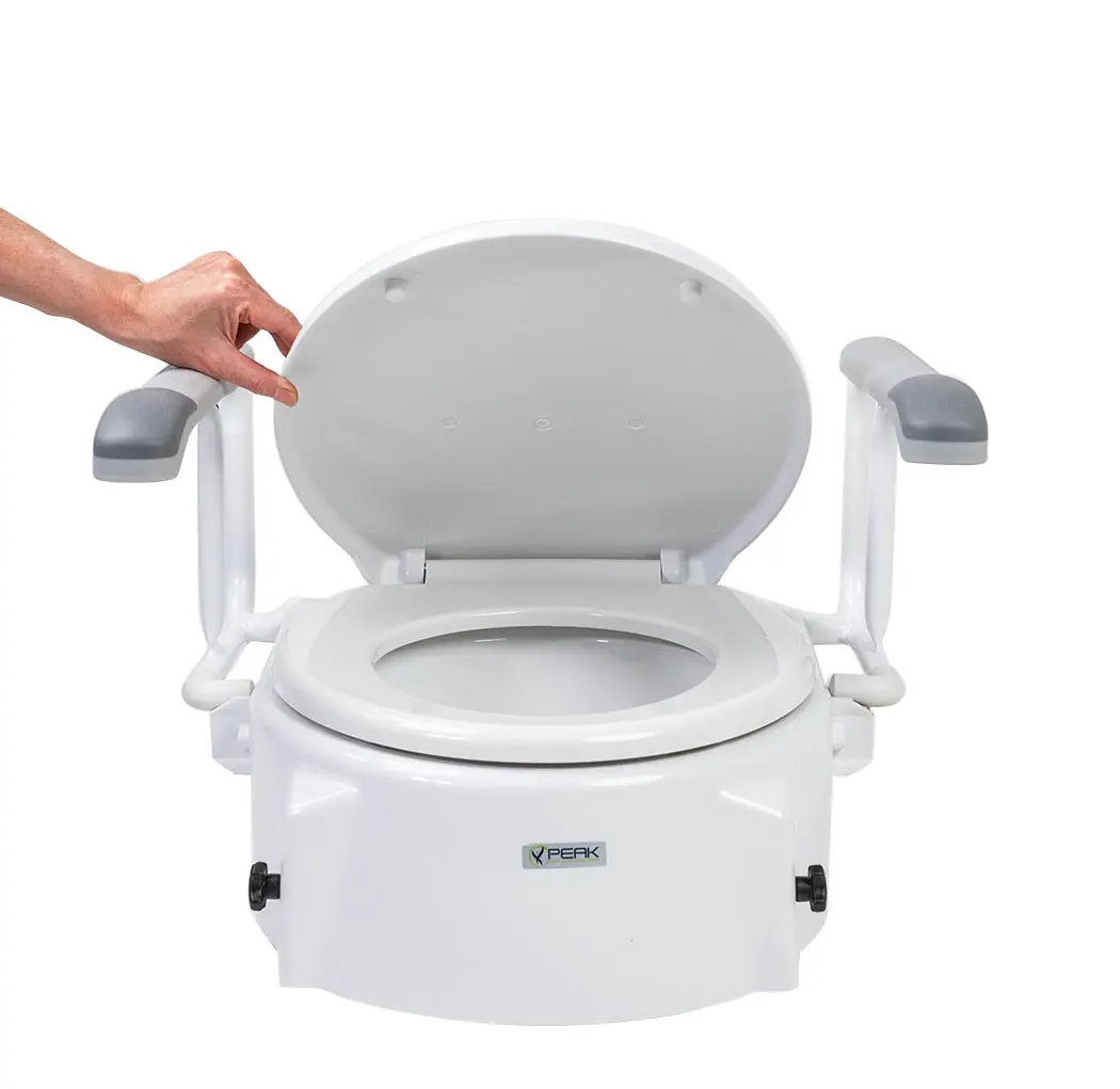 Peak Raised Toilet Seat With Swing Back Arms – Bairnsdale Mobility